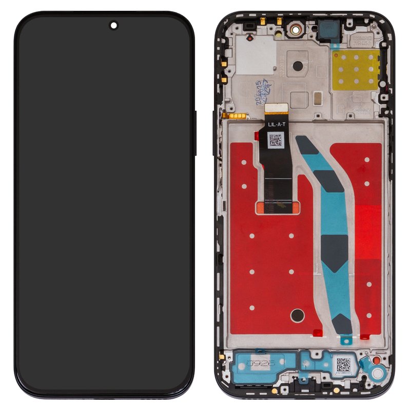 LCD compatible with Huawei Honor 200 Lite, (black, with frame, Original ...