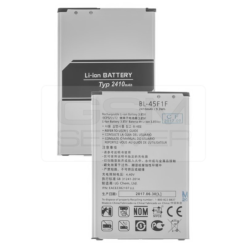 Batería BL-45F1F puede usarse con LG K4 (2017) M160, K7 (2017) X230, K8 ...